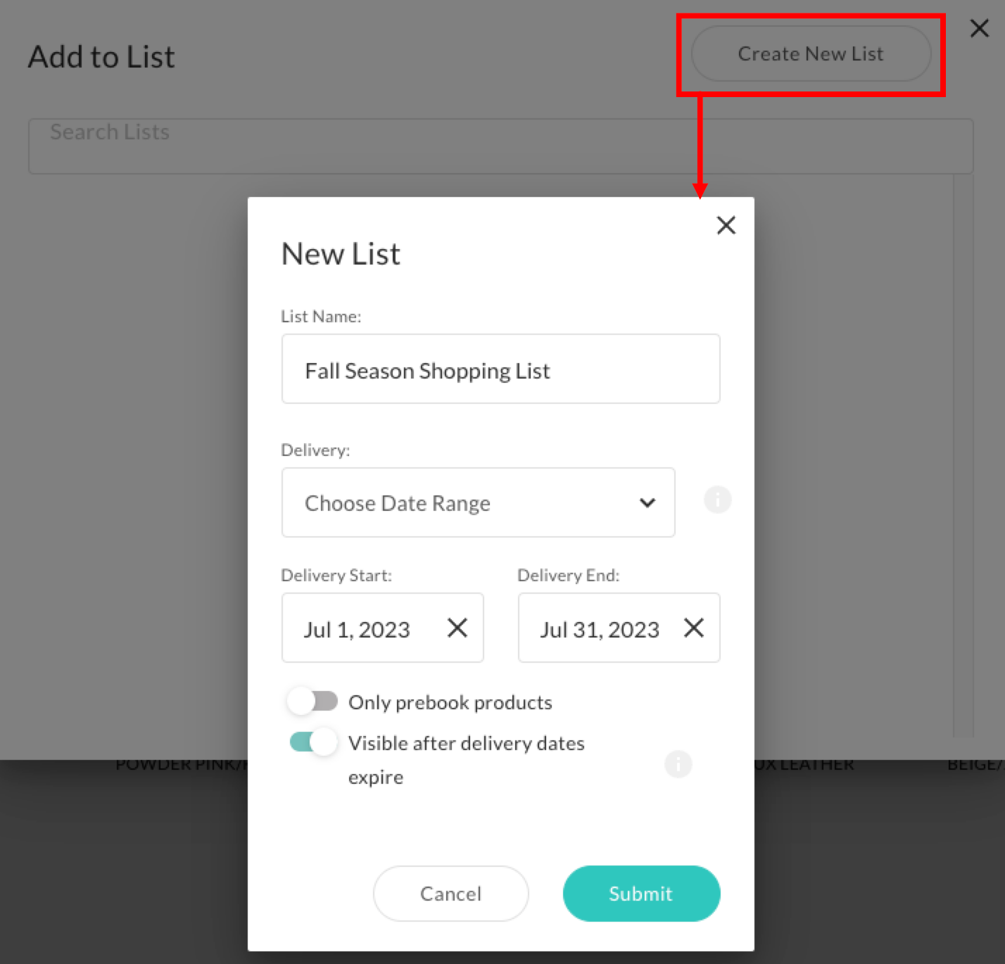 Custom Lists for buyers – NuORDER Help Desk Home