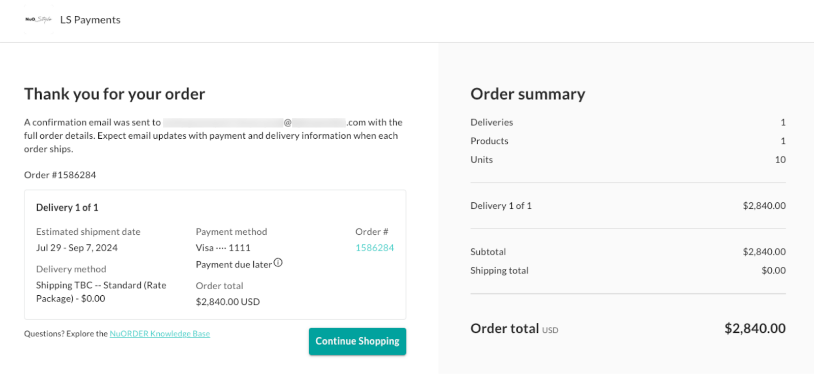 Order checkout overview – NuORDER Help Desk Home