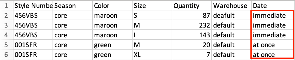 How to upload Inventory Data – NuORDER Help Desk Home