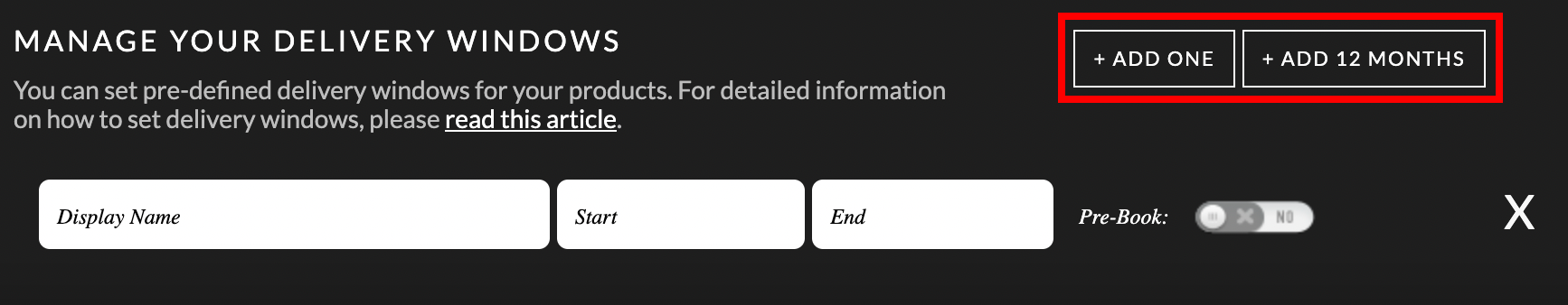 Delivery windows overview – NuORDER Help Desk Home