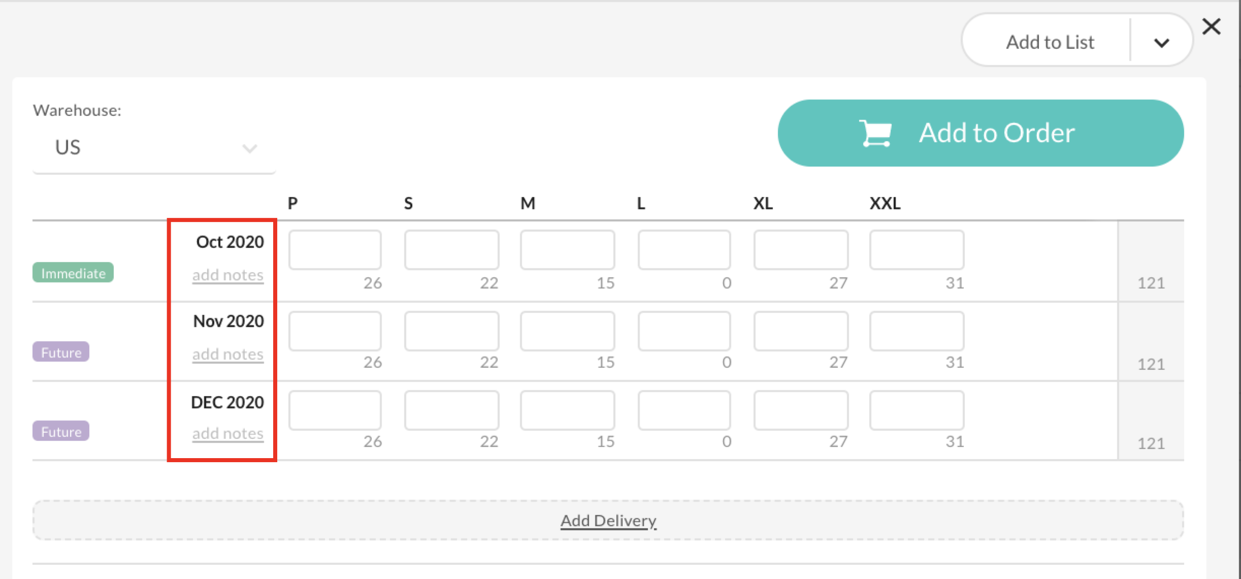 Delivery windows overview – NuORDER Help Desk Home