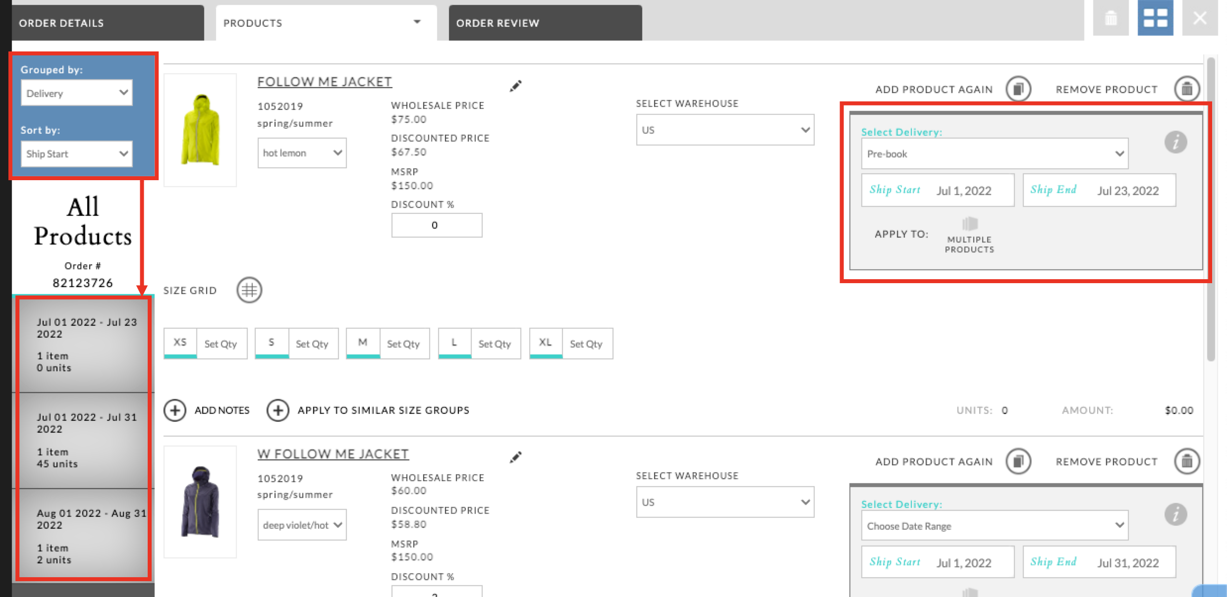 Delivery windows overview – NuORDER Help Desk Home